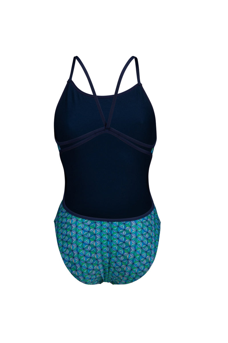 Women's Starfish Lace Back navy-turquoise – Not Normal Swimwear