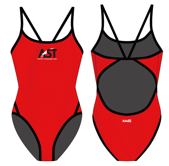 AST Girls Thin Straps Red-Black – Not Normal Swimwear