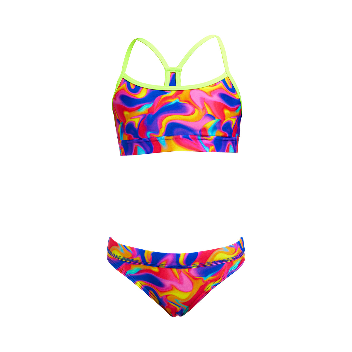 Girl's Swim Crop Top Summer Swirl – Not Normal Swimwear